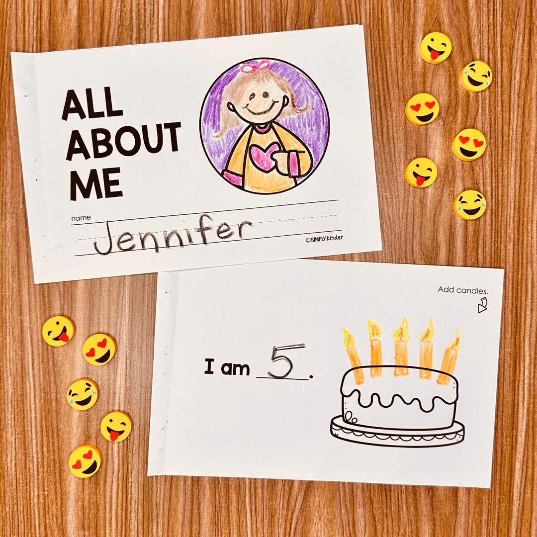 All About Me Book for Beginning of the Year Kinder - Etsy