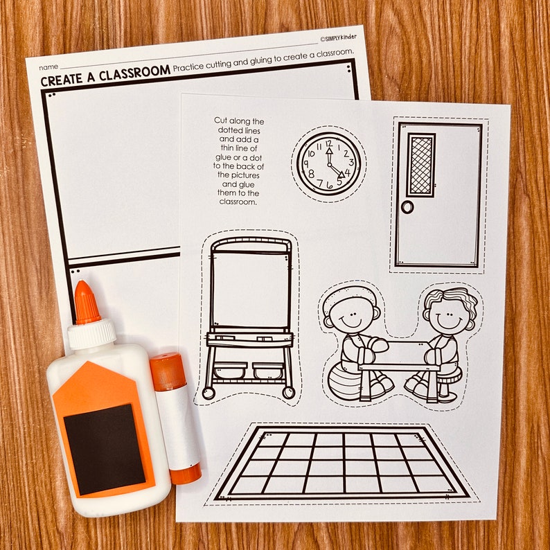 Glue Practice Worksheets & Activities - Etsy