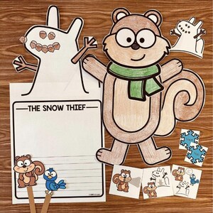 The Snow Thief Book Craft, Hat, Centers, Printables, Sequencing for ...