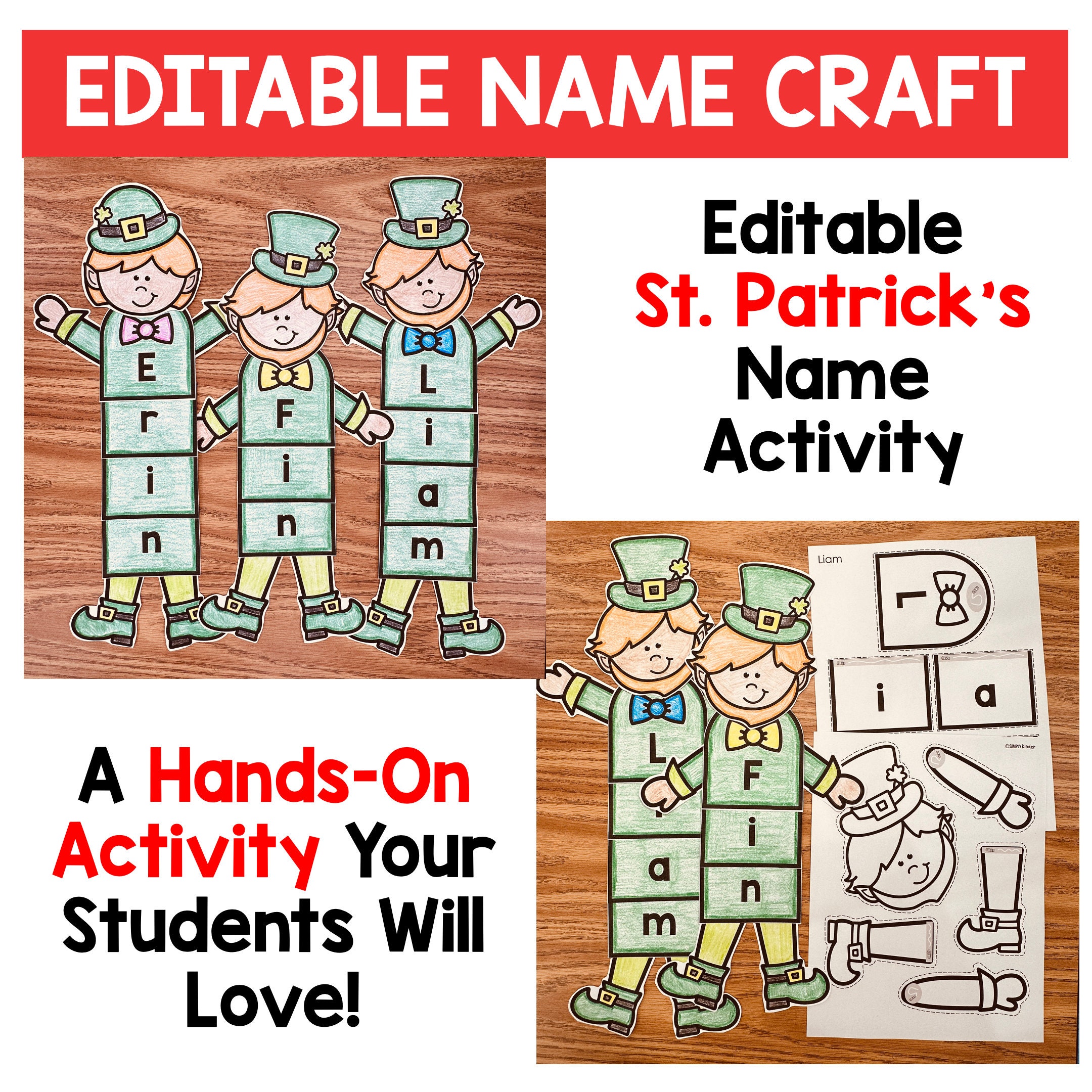 Leprechaun Name Craft, St. Patrick’s Day Activity - Etsy