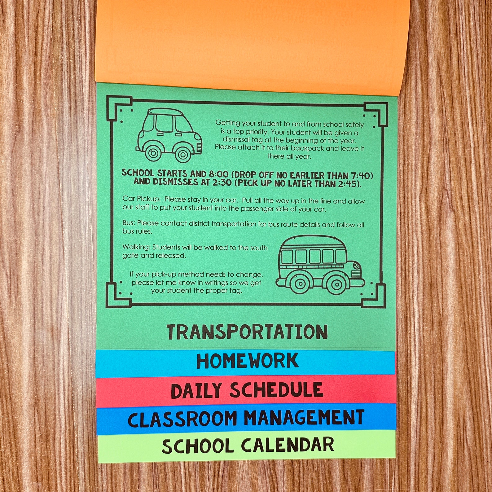 Back to School Editable Flipbook for Meet the Teacher or Open House ...