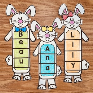 Easter Craft Editable Name Craft & Activity for Bulletin Boards, Bunny ...
