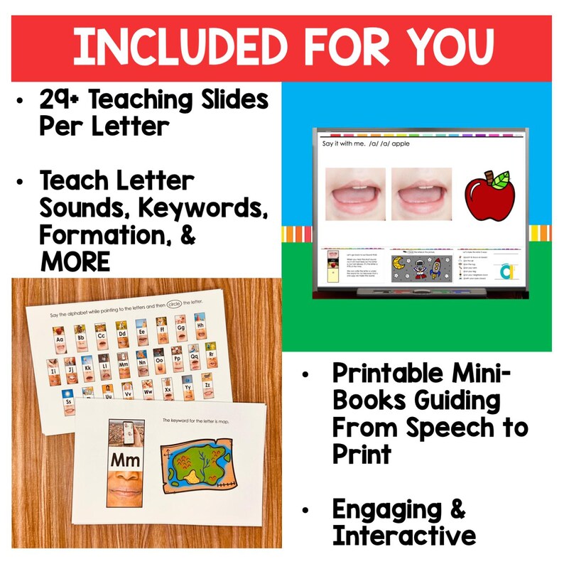 Alphabet Slides, Letter Formation Slides, Letter Sounds Powerpoint ...