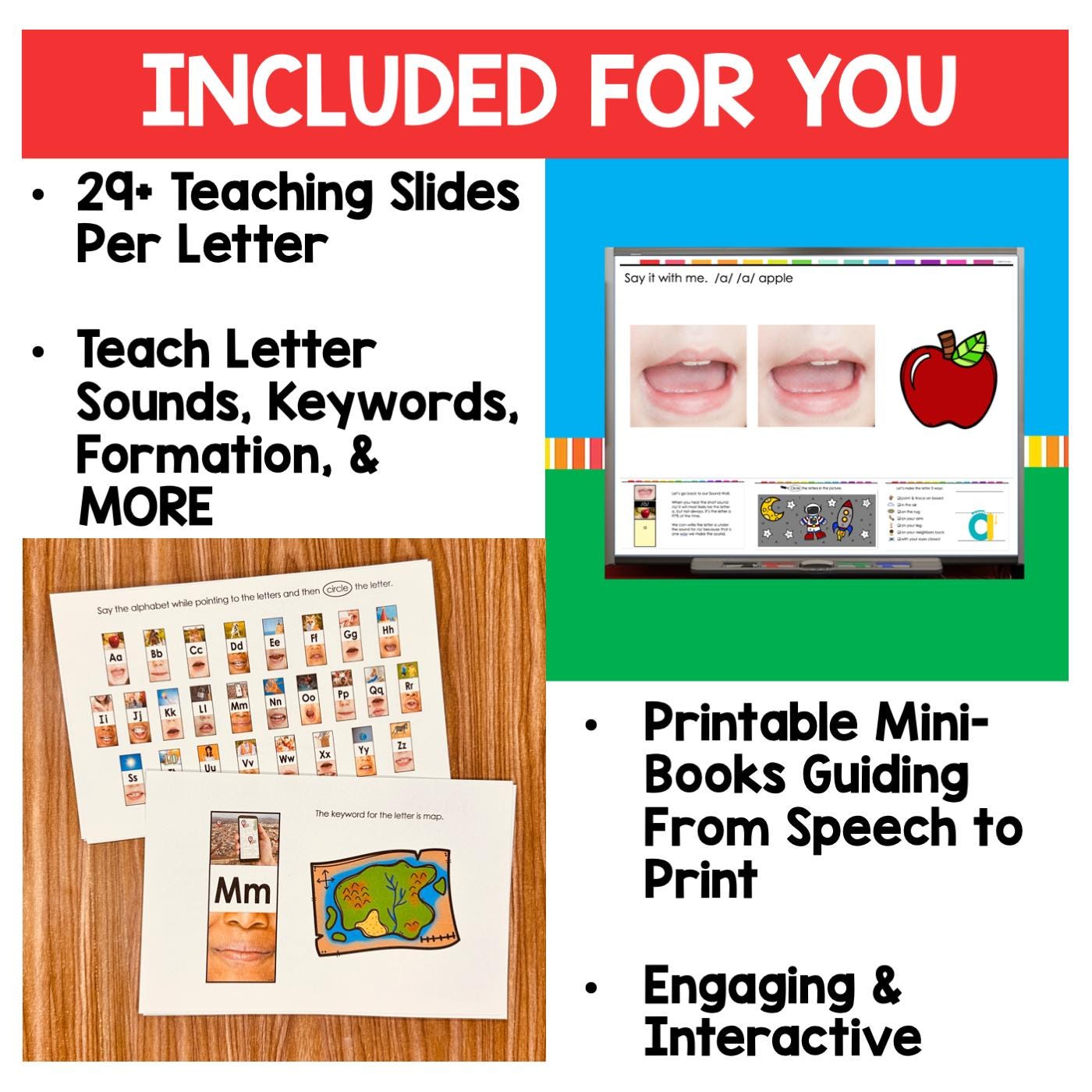 Alphabet Slides, Letter Formation Slides, Letter Sounds Powerpoint ...