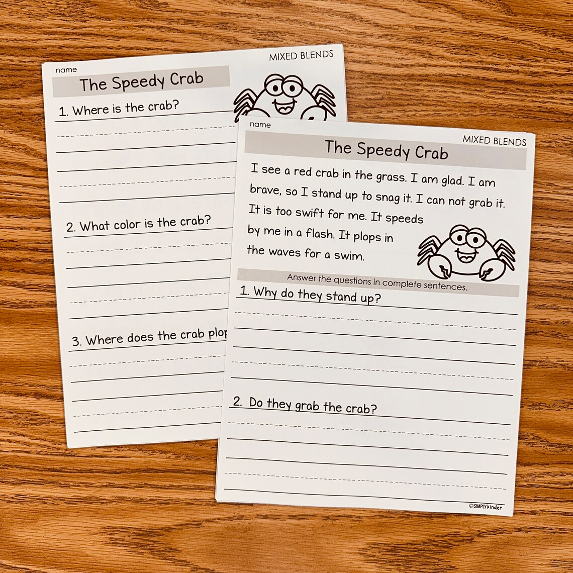 Mixed Blends Decodable Fluency Passage With Reading Comprehension ...