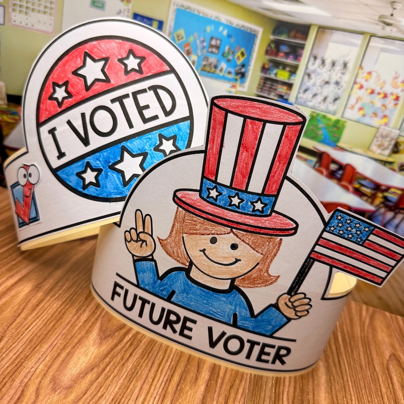 Election Day Hats, Printable Election Crowns - Etsy