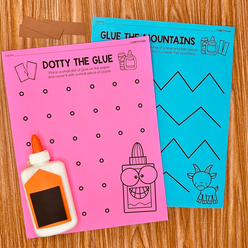 Glue Practice Worksheets & Activities - Etsy
