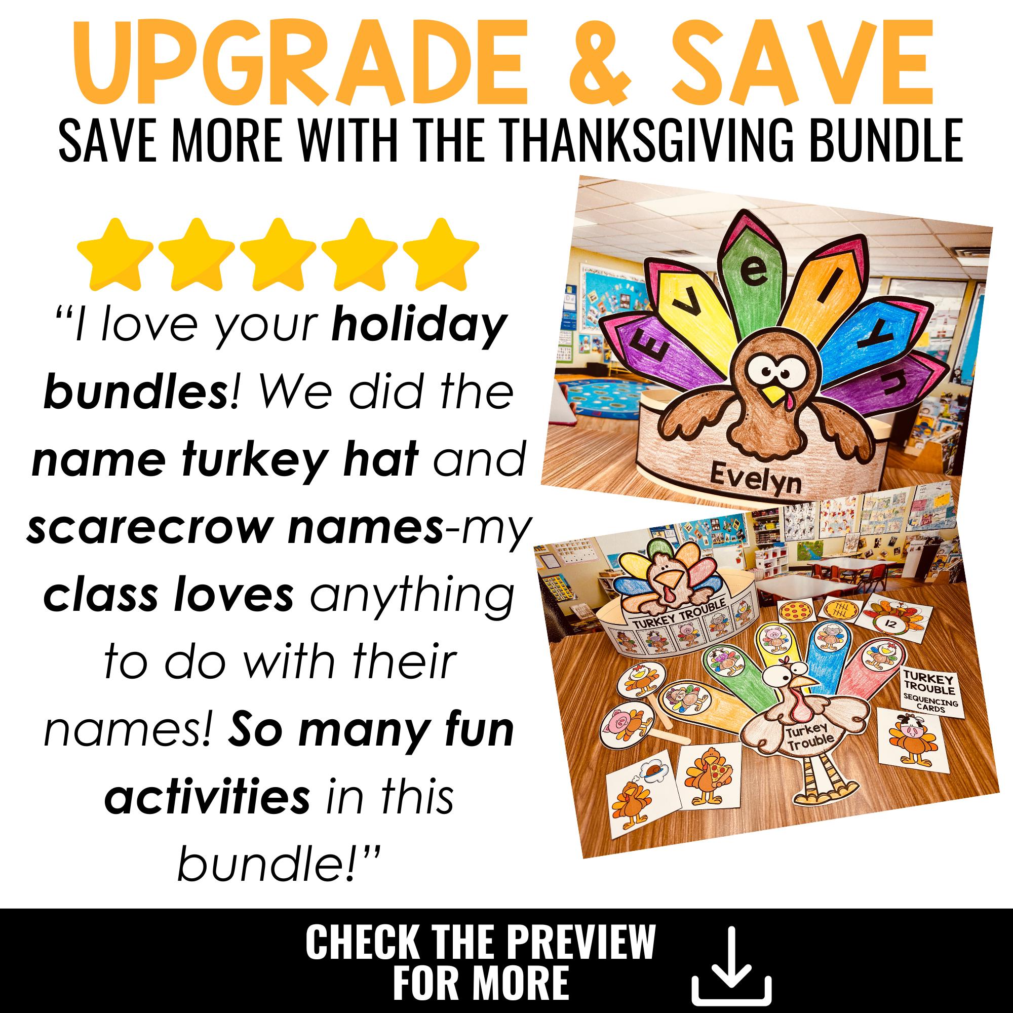 Turkey in Disguise Writing Craft, Take Home Project, Thanksgiving ...