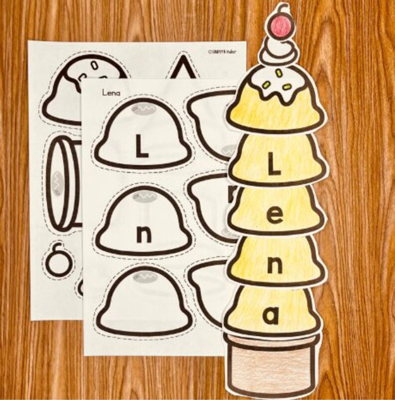 Ice Cream Craft Editable Name Craft, Summer, End of Year Activities ...