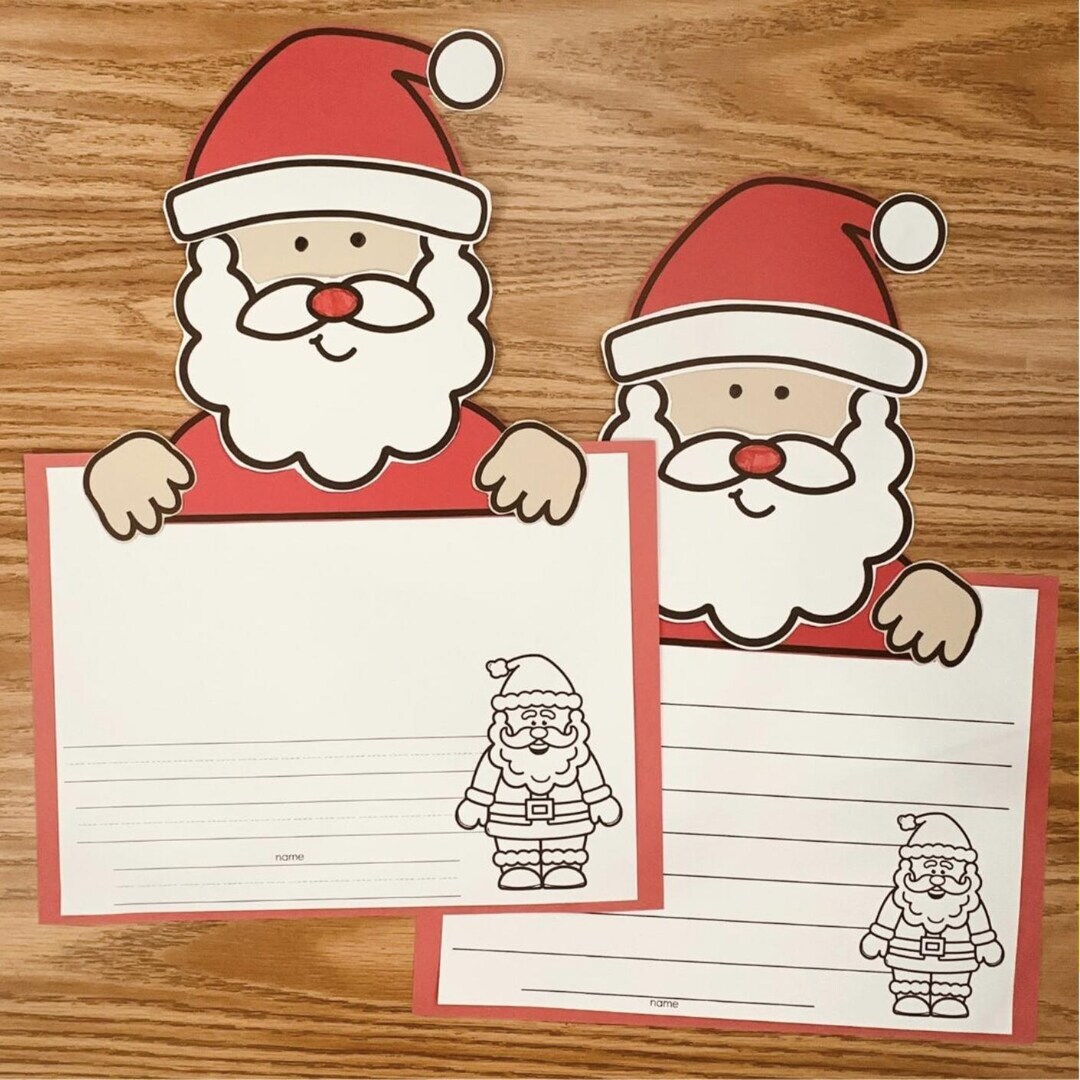 Santa Craft Christmas Activity for Kindergarten, Santa Claus Christmas ...