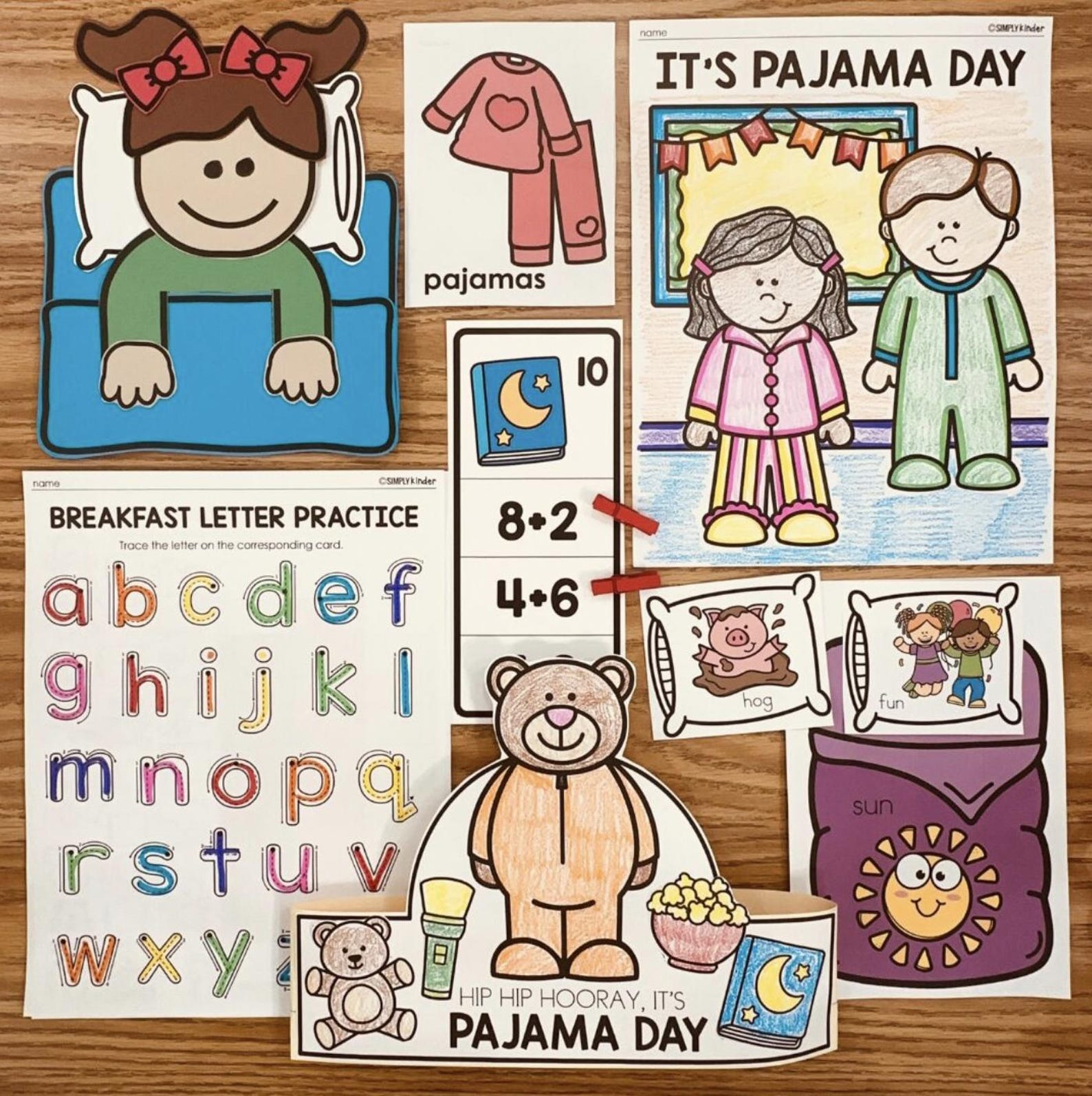 Pajama Day Winter Theme Day, Craft, Bulletin Boards, Literacy & Math ...