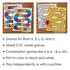 CVC Words Games No-prep Race and Read - Etsy