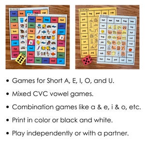 CVC Words Games No-prep Read and Cover Up - Etsy