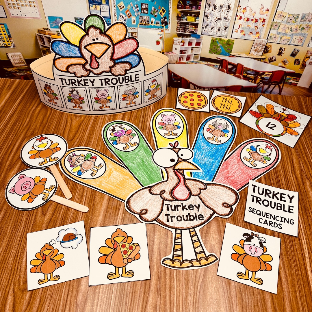 Turkey Trouble Activities, Craft, Sequencing, and Writing for Fall ...