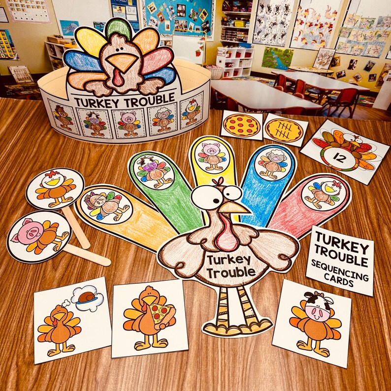 Turkey Trouble Activities, Craft, Sequencing, and Writing for Fall ...
