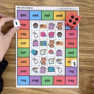 CVC Words Games No-prep Read and Cover Up - Etsy