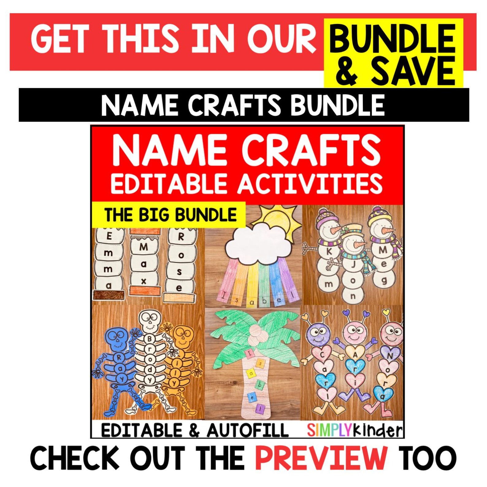 Apple Craft, Apple Editable Name Craft, Back to School Craft & Bulletin ...