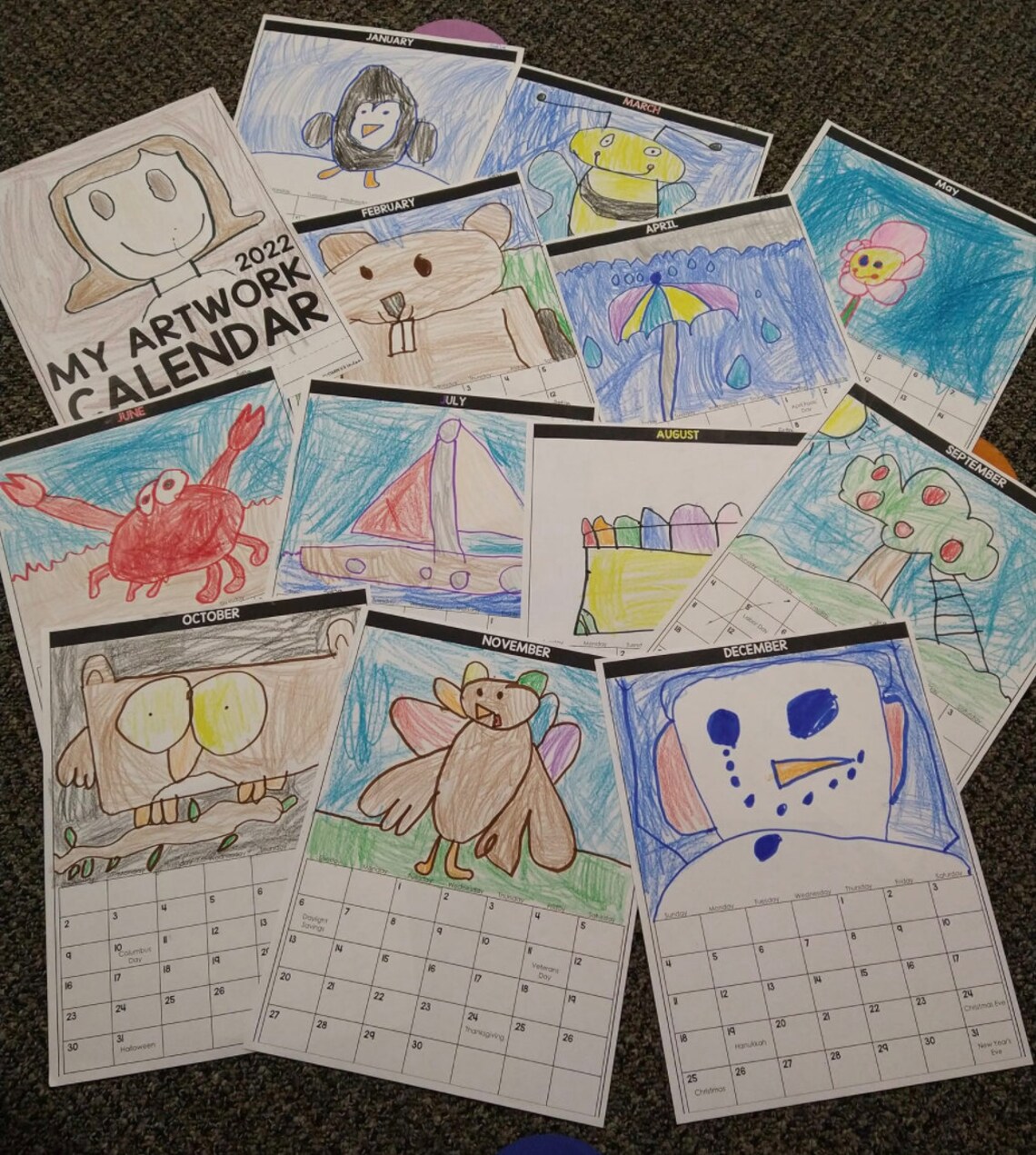 Editable Directed Drawing Calendar, Holiday or Christmas Parent Gift - Etsy