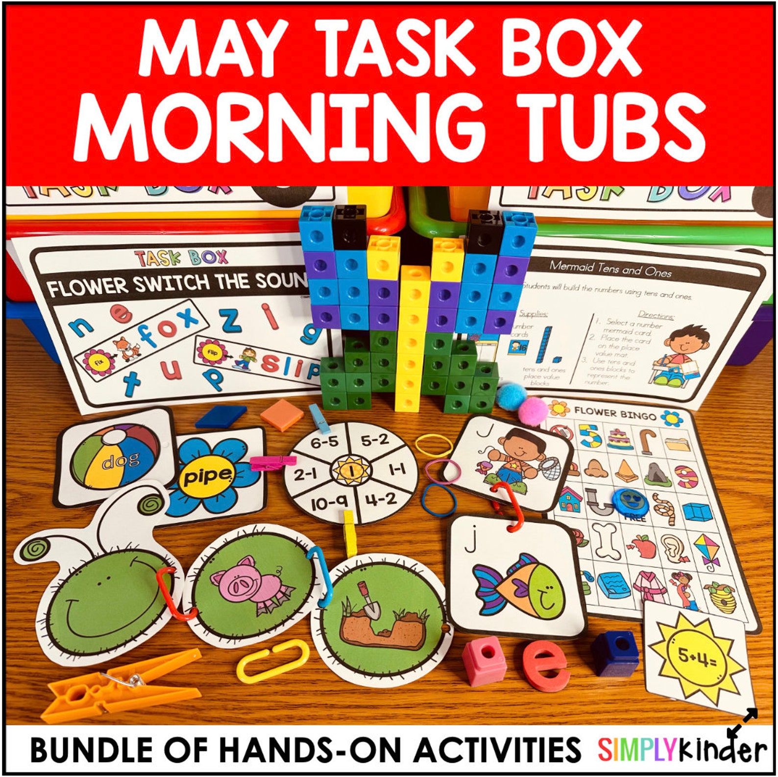 May Morning Bin Task Boxes, Centers and Activities - Etsy