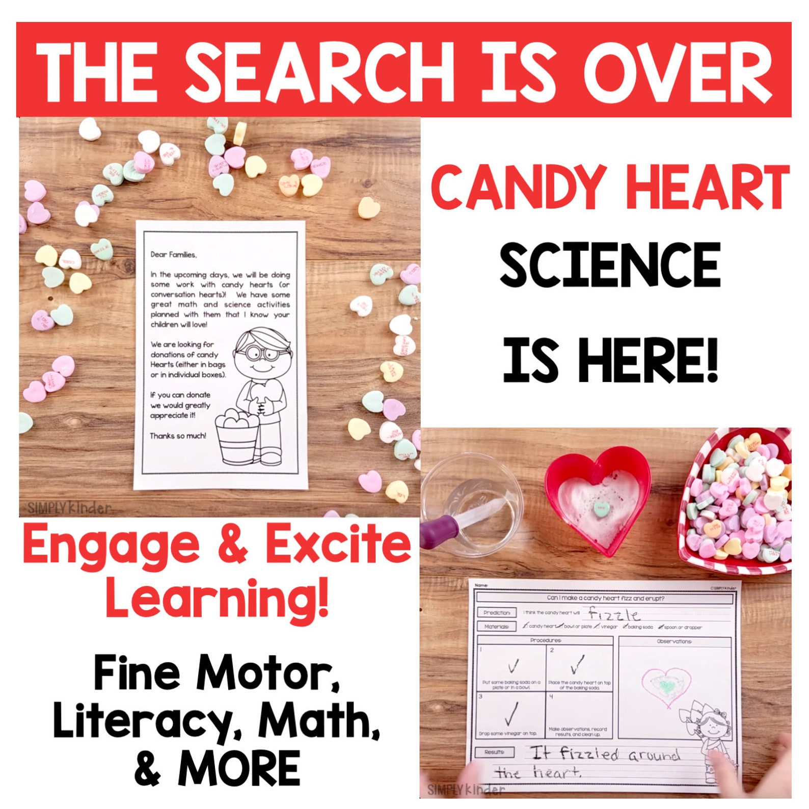 Conversation Hearts Science - Valentine's Day STEM- Valentines Day ...