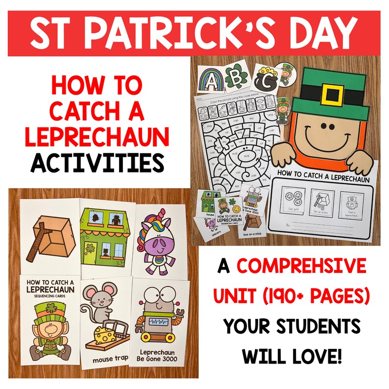 How to Catch A Leprechaun Book Companion Printables - Etsy