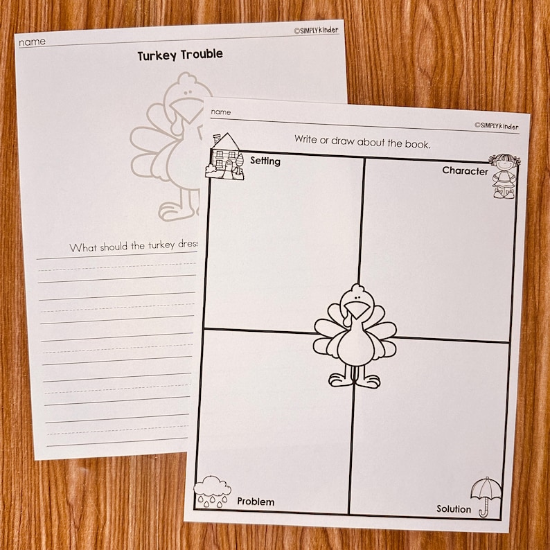 Turkey Trouble Activities, Craft, Sequencing, and Writing for Fall ...