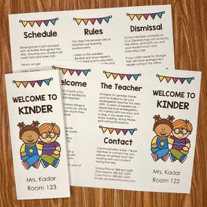 Editable Meet the Teacher Printables: Forms, Sign-in, Brochure, Note ...