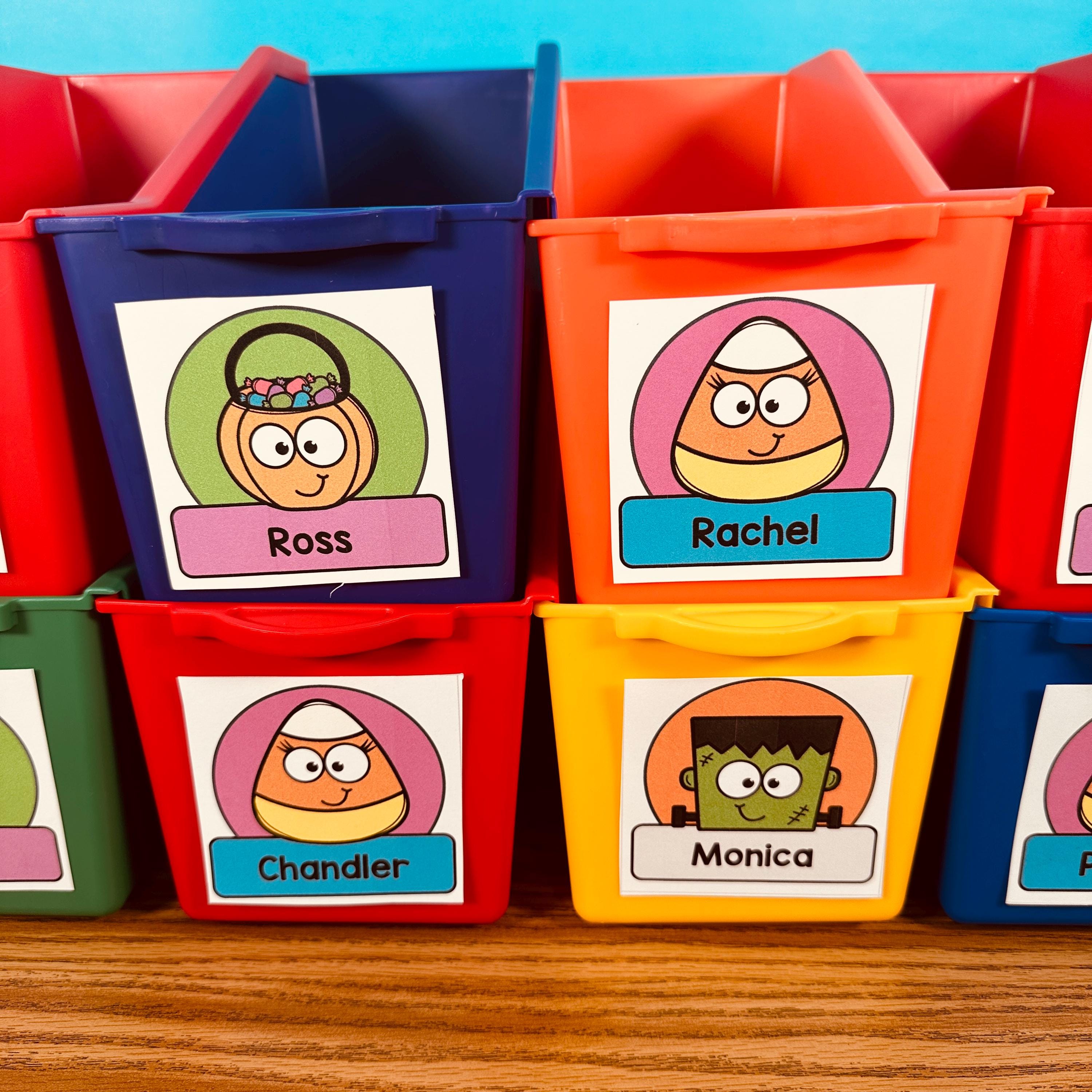 Halloween Name Tags Labels Editable, Desk Name Tag & Plates Kinder - Etsy