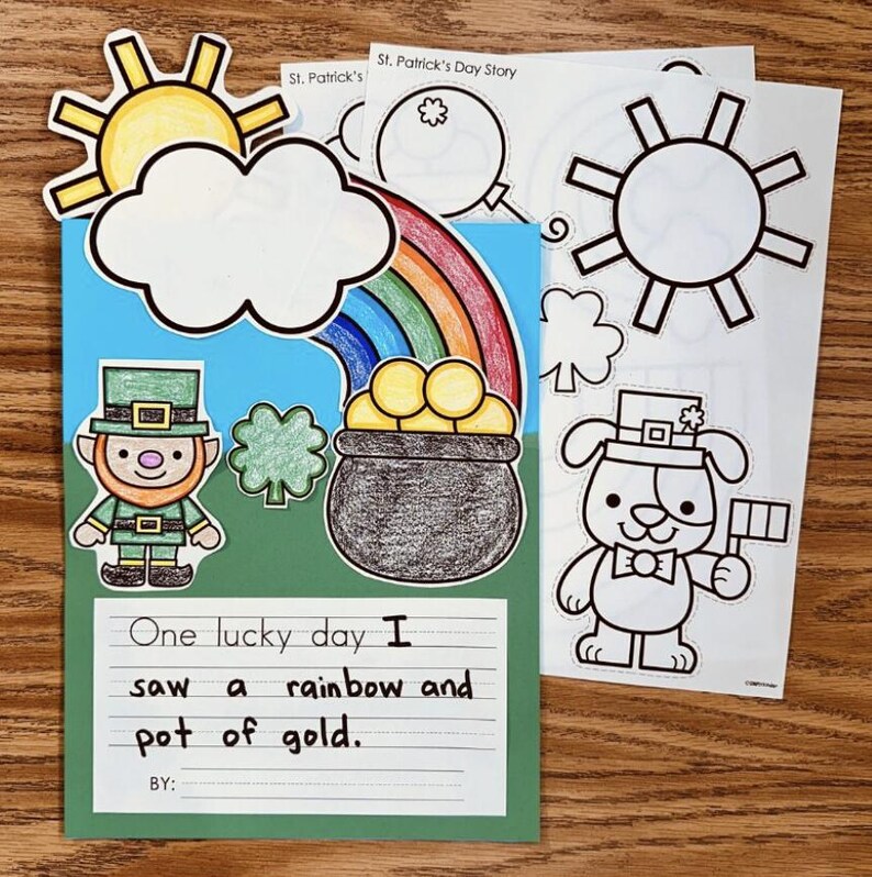 St. Patrick's Day Story Craft: Kindergarten Writing Activity (digital ...