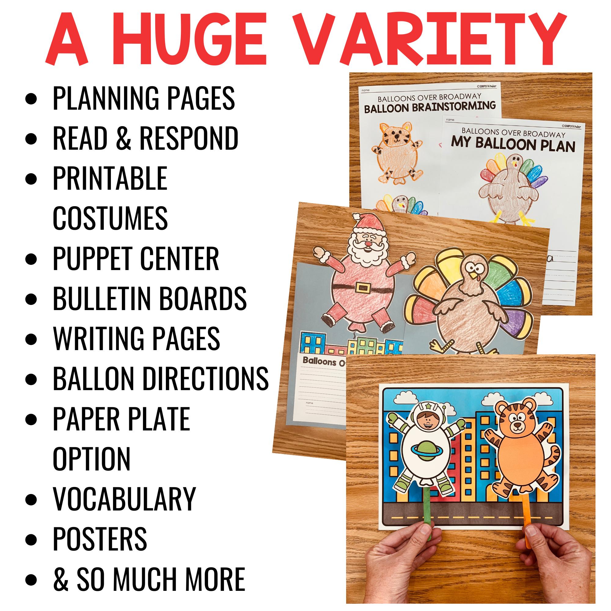 Balloons Over Broadway Activities, STEM, Craft, Writing, Project ...