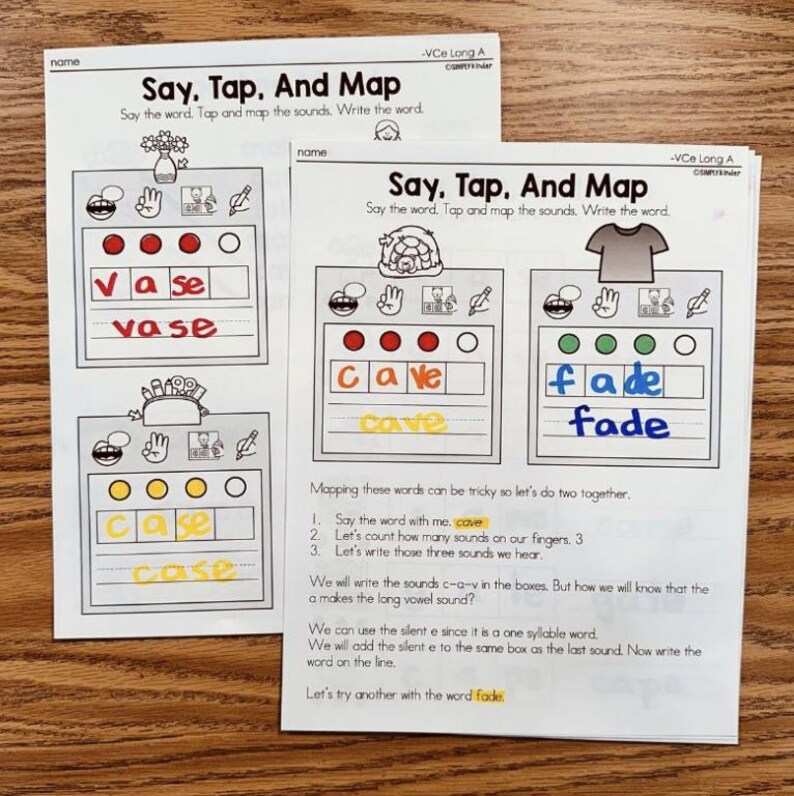 Cvce Phonics Worksheets for Kindergarten, Science of Reading Phonics - Etsy