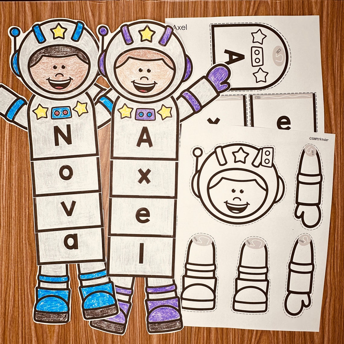 Astronaut Editable Name Craft & Activity for Bulletin Boards - Etsy