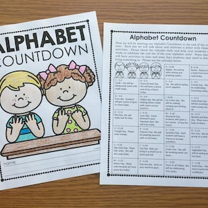 Editable Alphabet Countdown to Summer, Memory Book, End of the Year ...