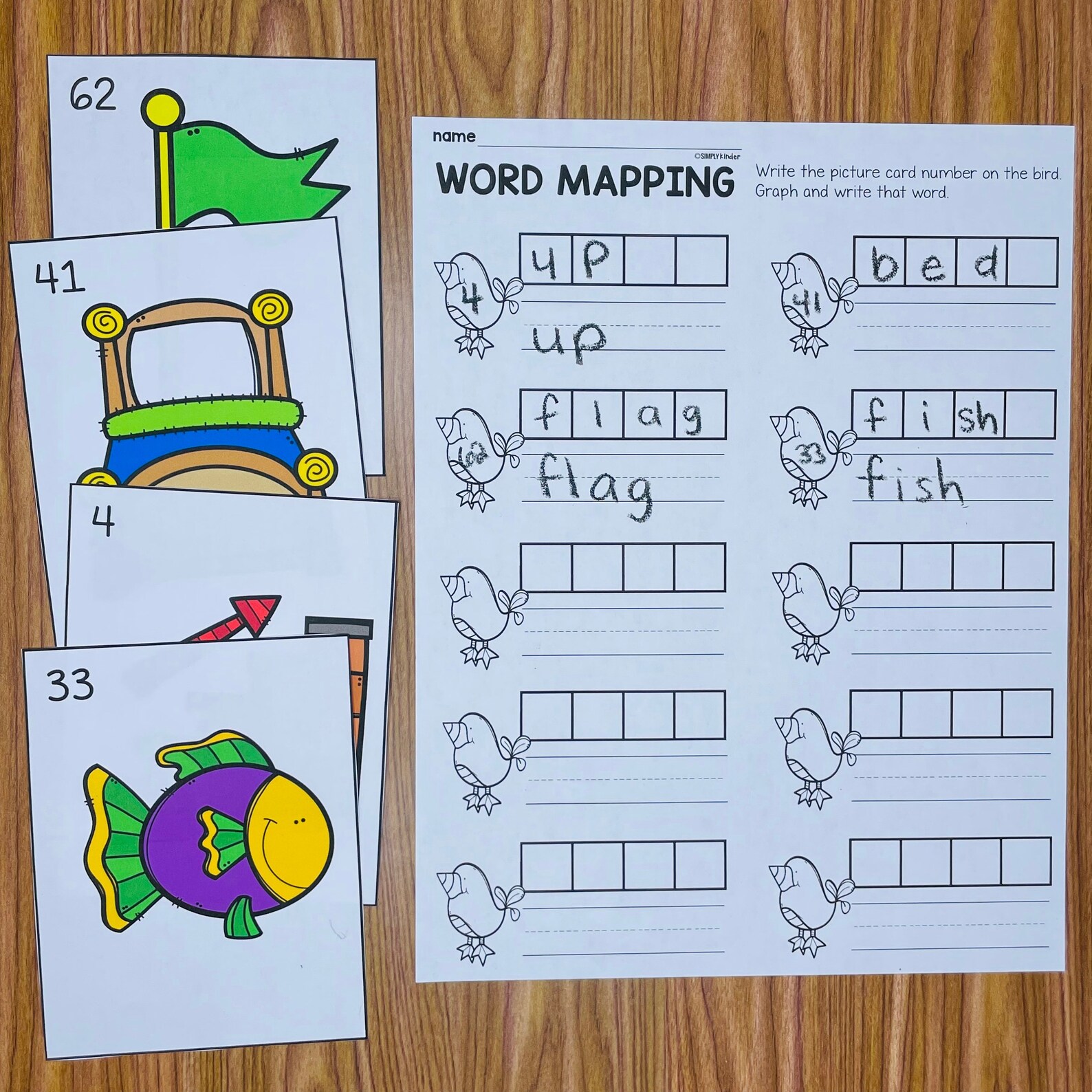 Spring Word Mapping | Orthographic Mapping | Science of Reading - Etsy