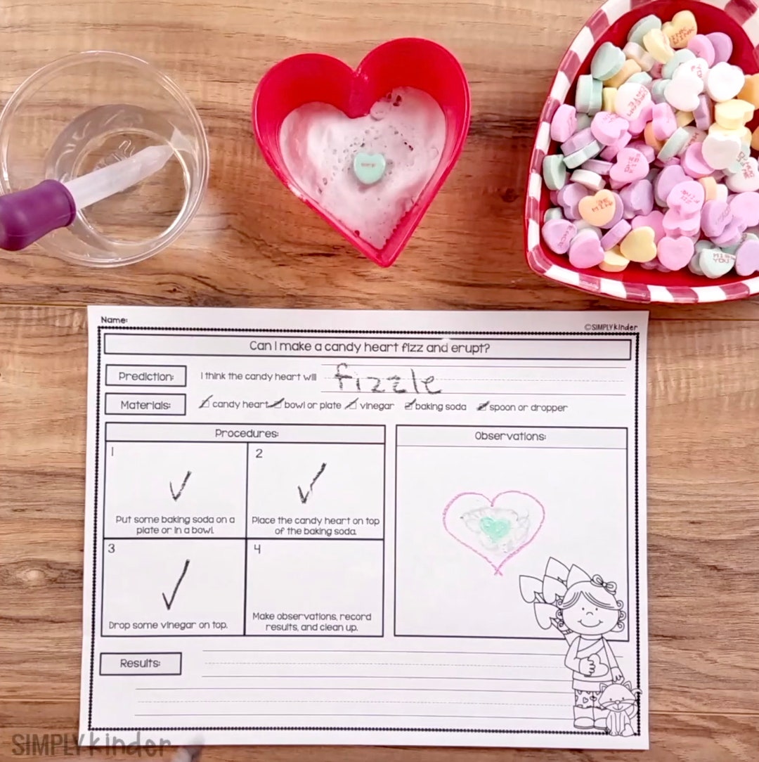 Conversation Hearts Science - Valentine's Day STEM- Valentines Day ...