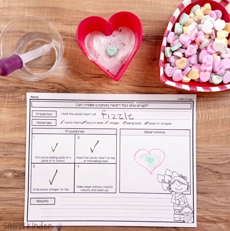 Conversation Hearts Science - Valentine's Day STEM- Valentines Day ...