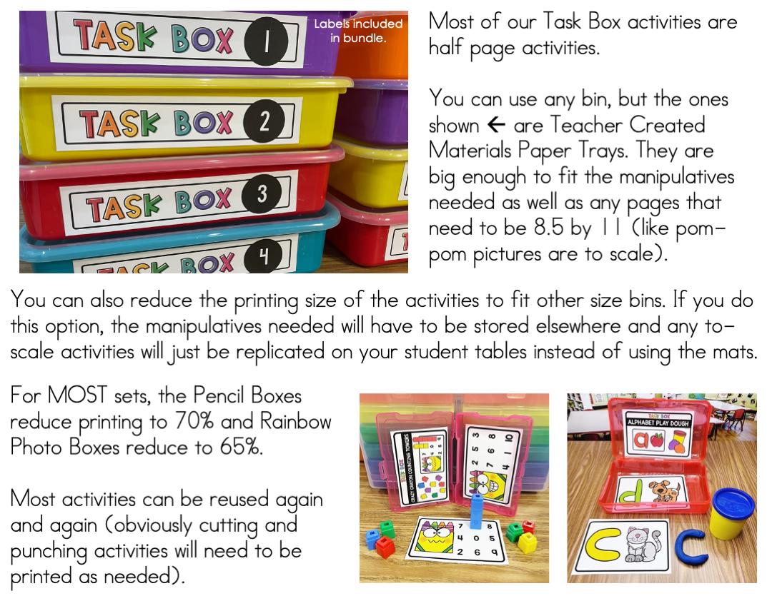 December Morning Bins Task Boxes - Etsy