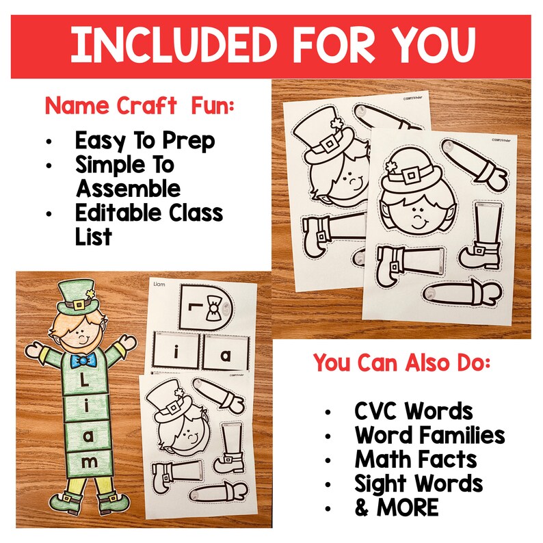 Leprechaun Name Craft, St. Patrick’s Day Activity - Etsy