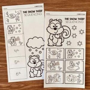The Snow Thief Book Craft, Hat, Centers, Printables, Sequencing for ...