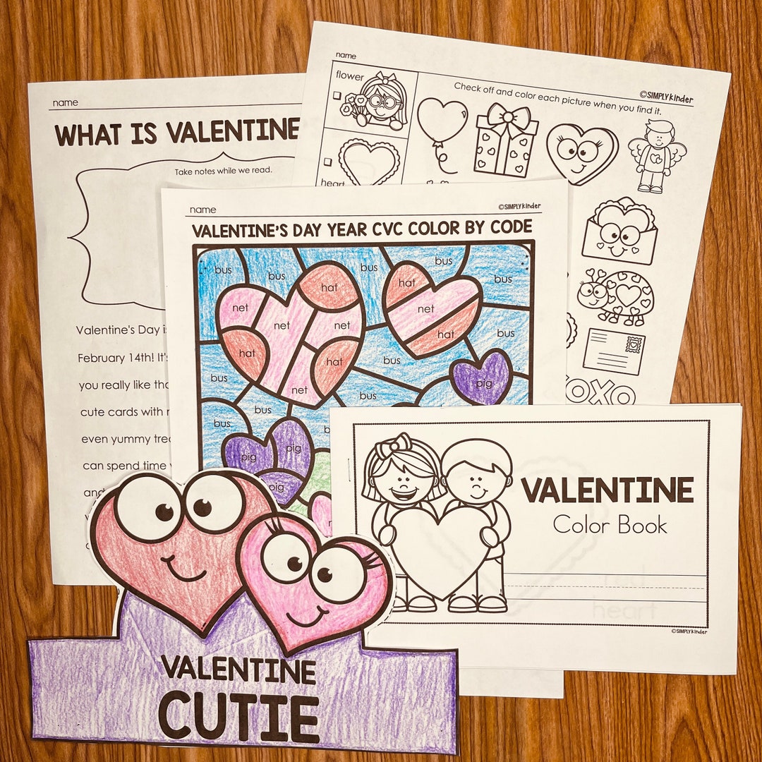 Valentines Day Activities Kindergarten, Craft, Writing, Literacy, Math ...