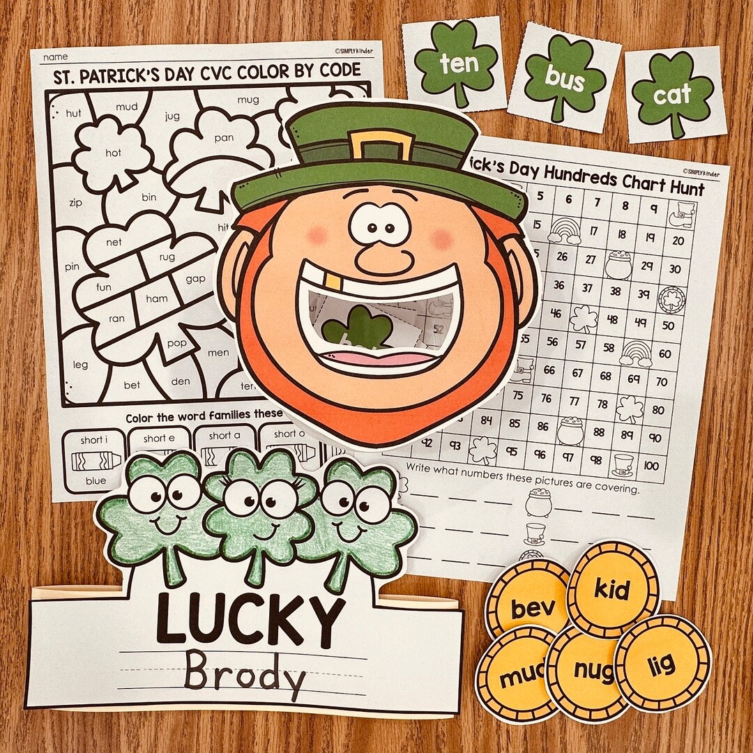 St. Patrick’s Day No Prep Activities, Color by Code, Write the Room ...