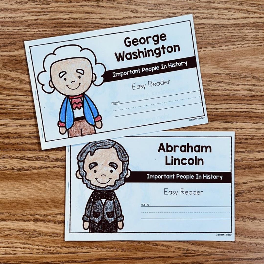 Presidents Day Activities Readers, Abraham Lincoln & George Washington ...
