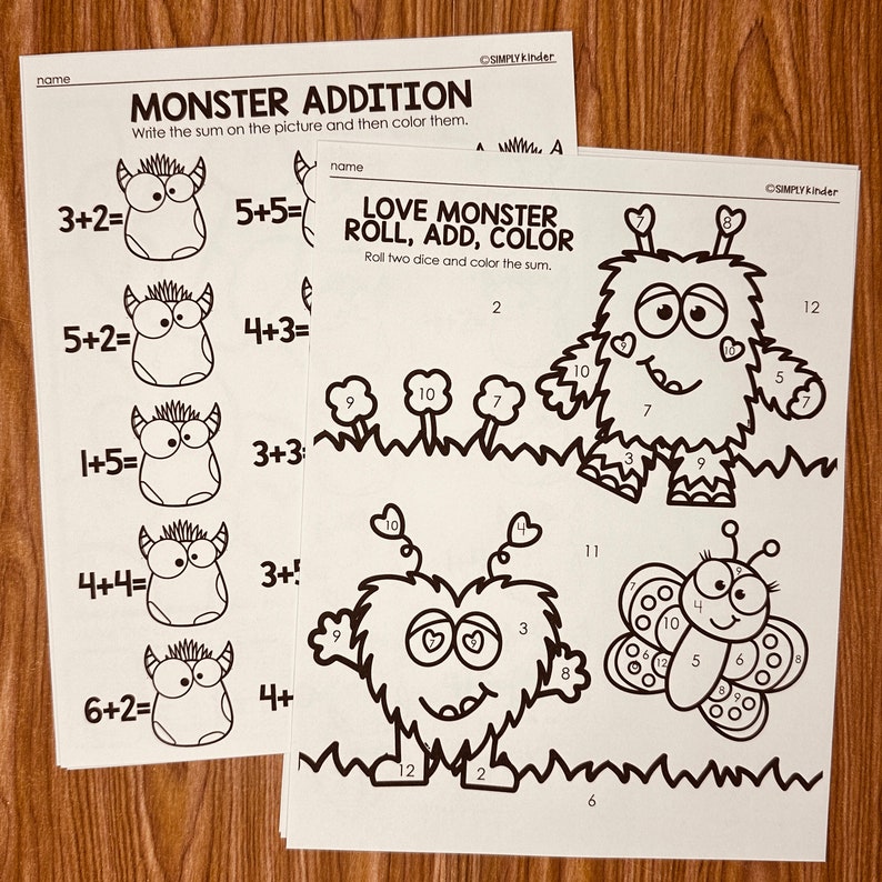 Love Monster Craft, Valentines Day Activity, Writing, Centers, Literacy ...