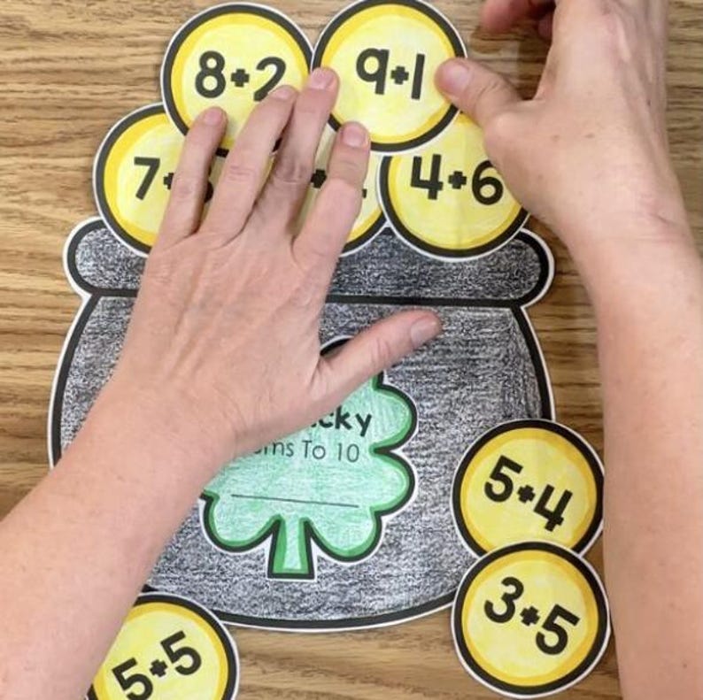 St. Patrick's Day Pot of Gold Craft: Editable CVC Words & Math (digital ...