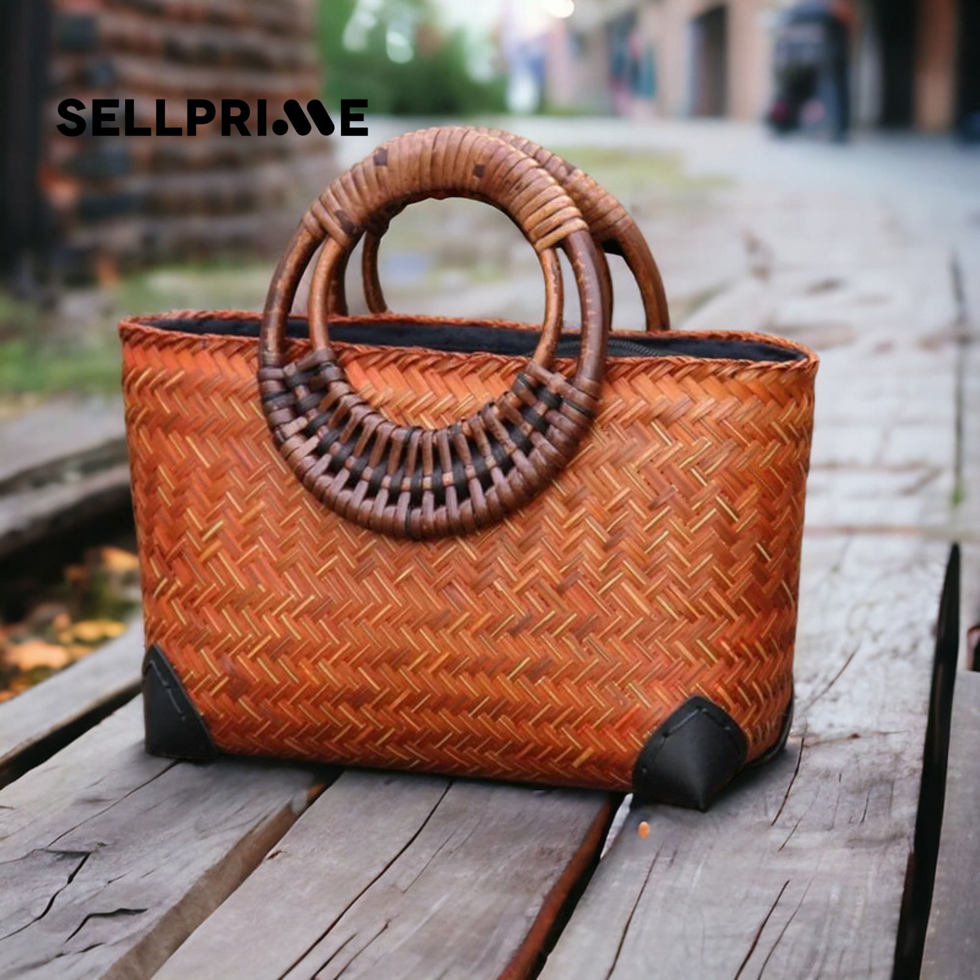 Handmade Bamboo Tote Woven Bags Tea Ceremony Storage Handbags Gift for ...