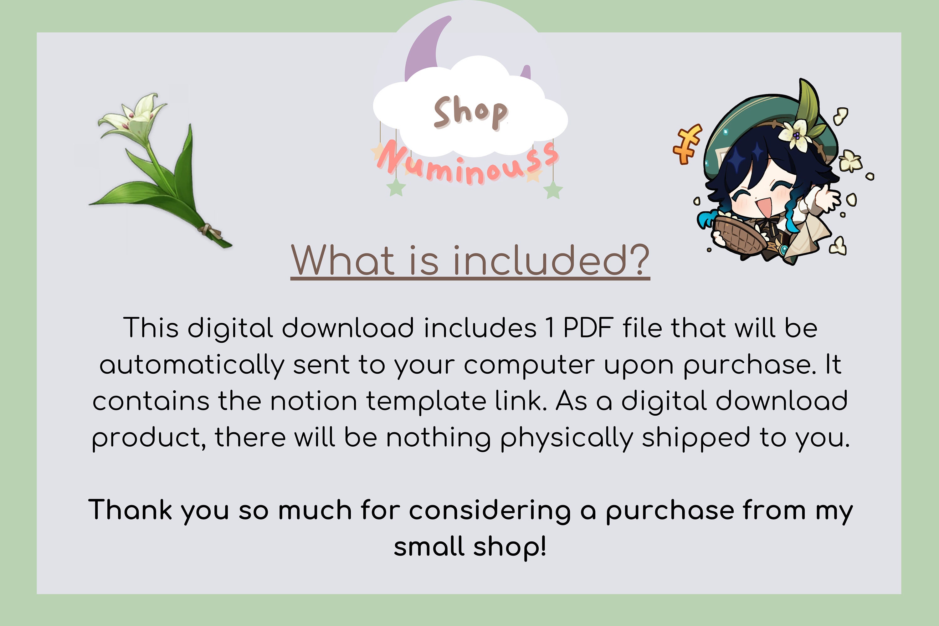 Mondstat Themed Plant Tracker | Genshin Impact | Notion Template ...