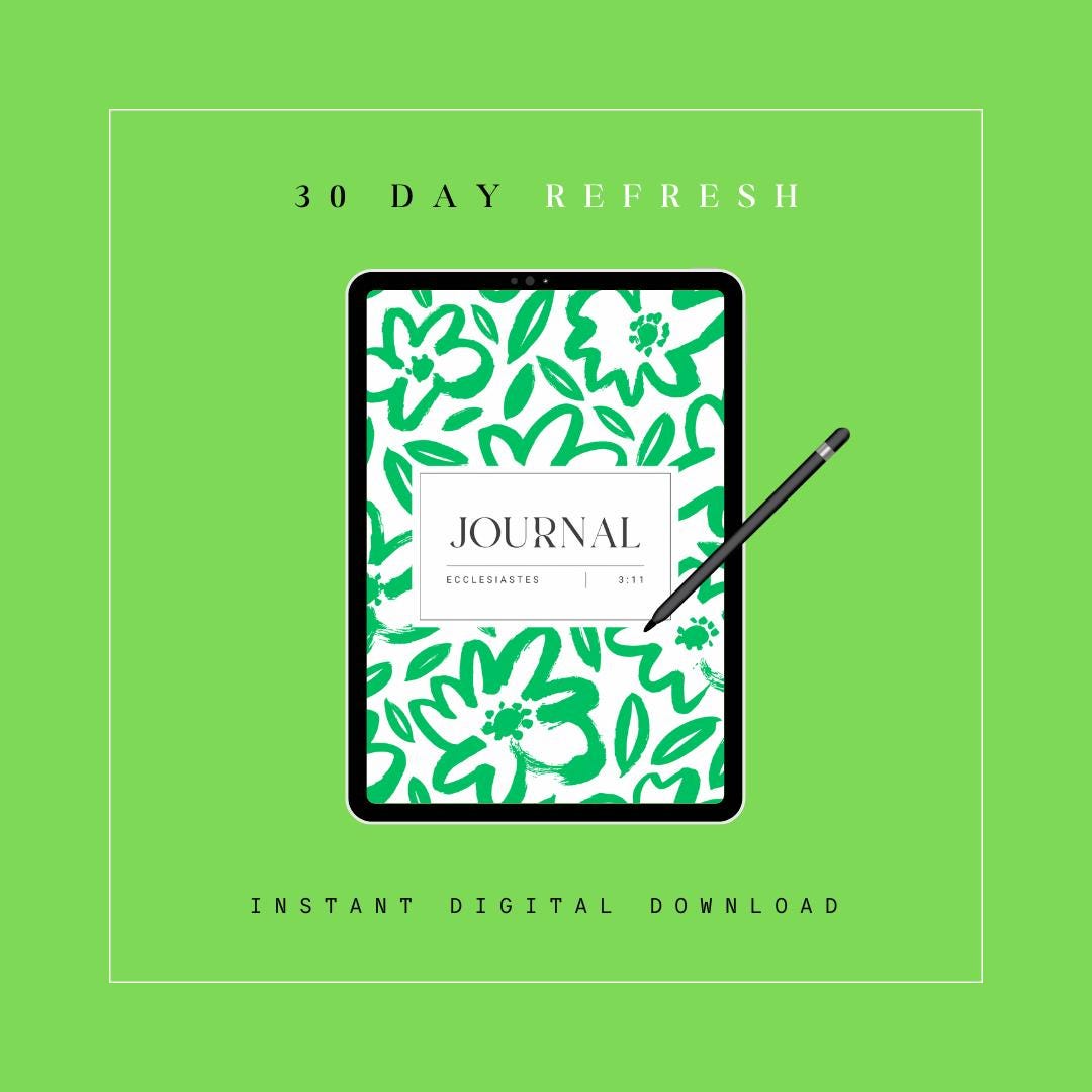 Digital Journal Template Editable PDF Ecclesiastes 3:11 - Etsy