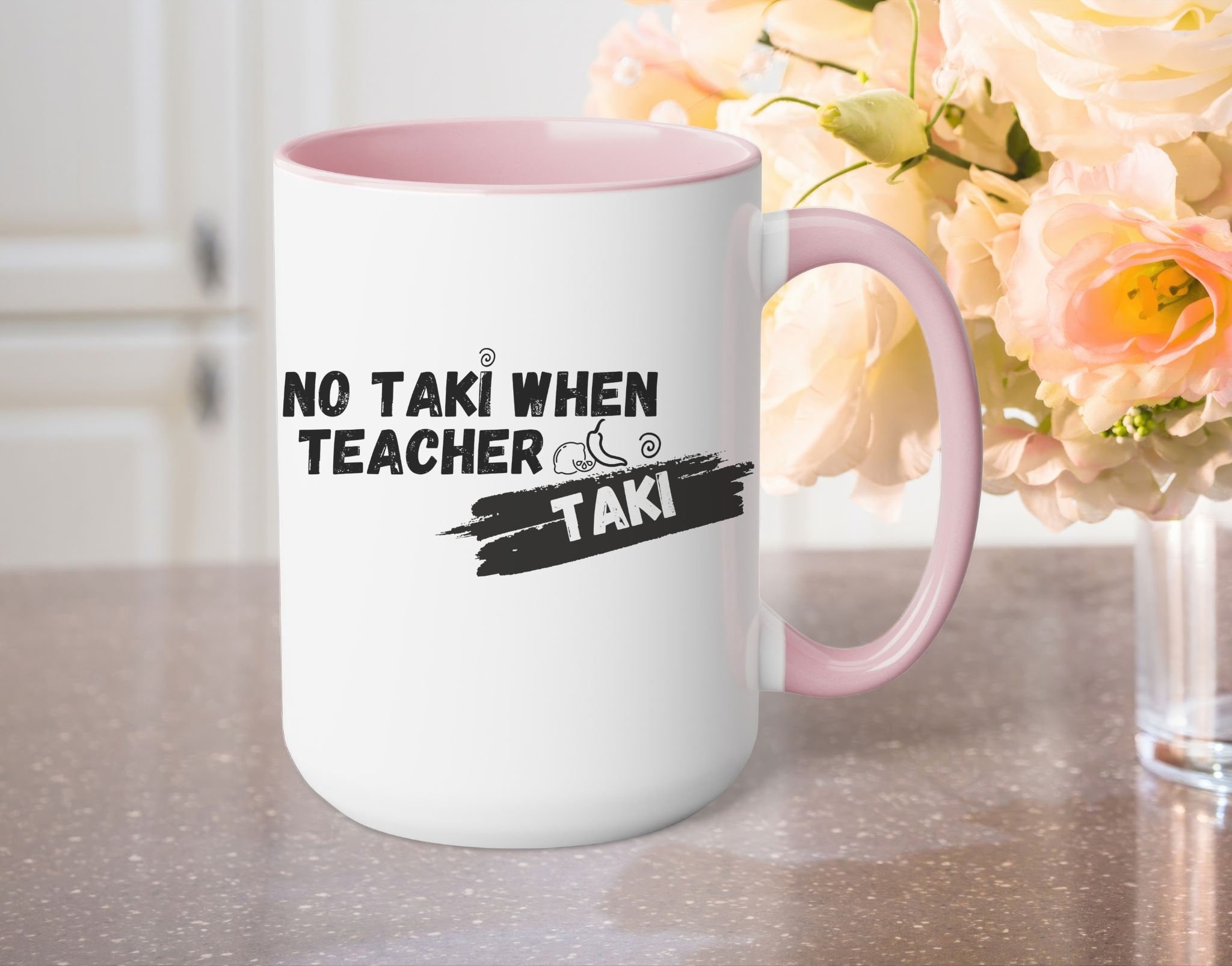 No Taki When Teacher Taki, Teacher Gift, Funny Teacher Mug, Cute ...