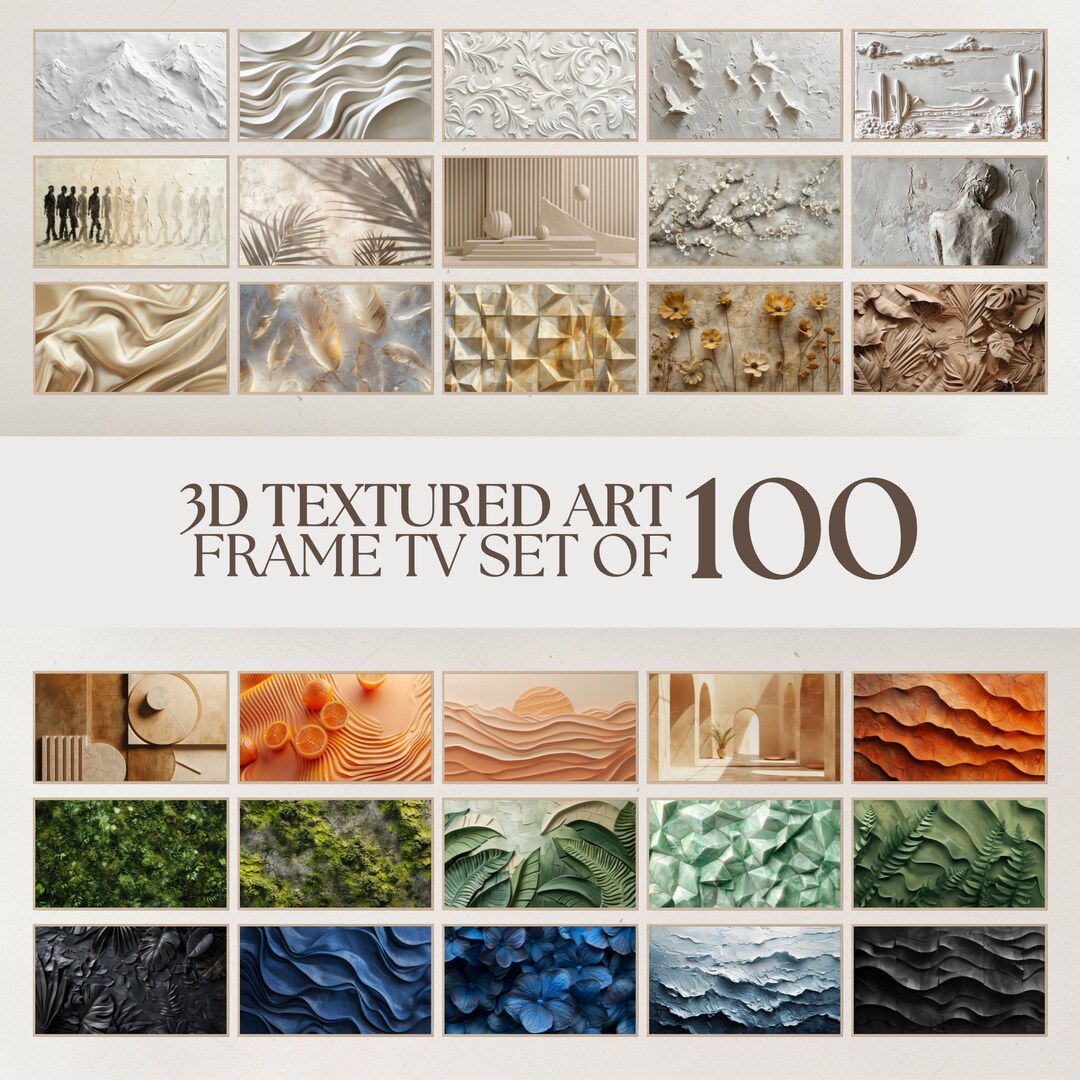 3D Frame TV Art Bundle Set of 100 LG TV Frame Art, Samsung Frame Tv ...