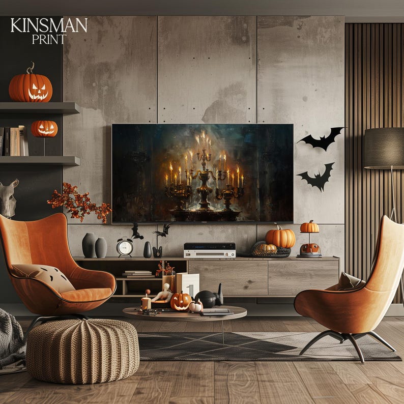 Vintage Halloween Frame TV Art Bundle: Spooky Gothic Decor (digital ...
